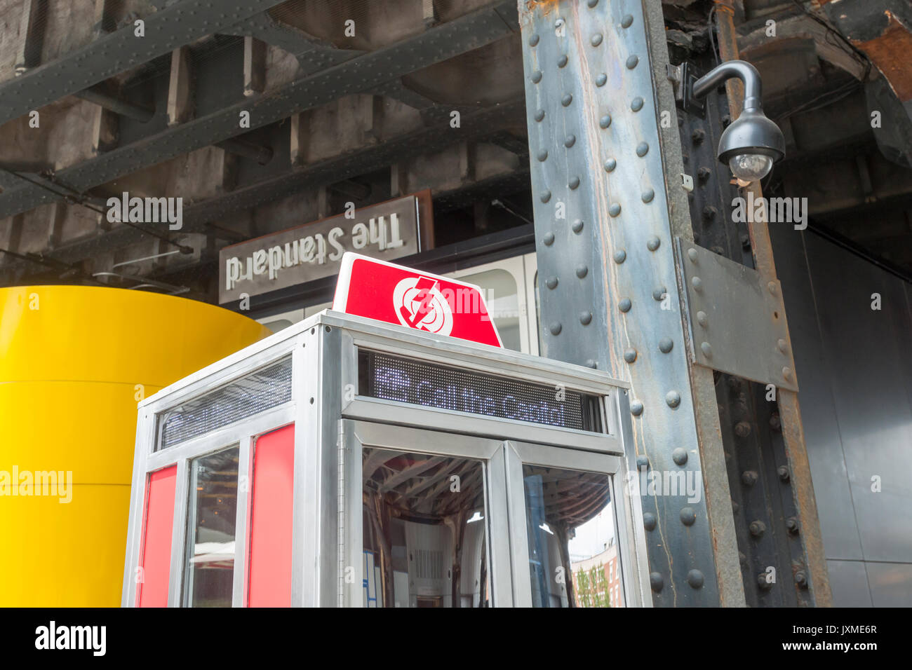 The "Ring Your Rep" telephone booth is seen at the Standard High Line ...