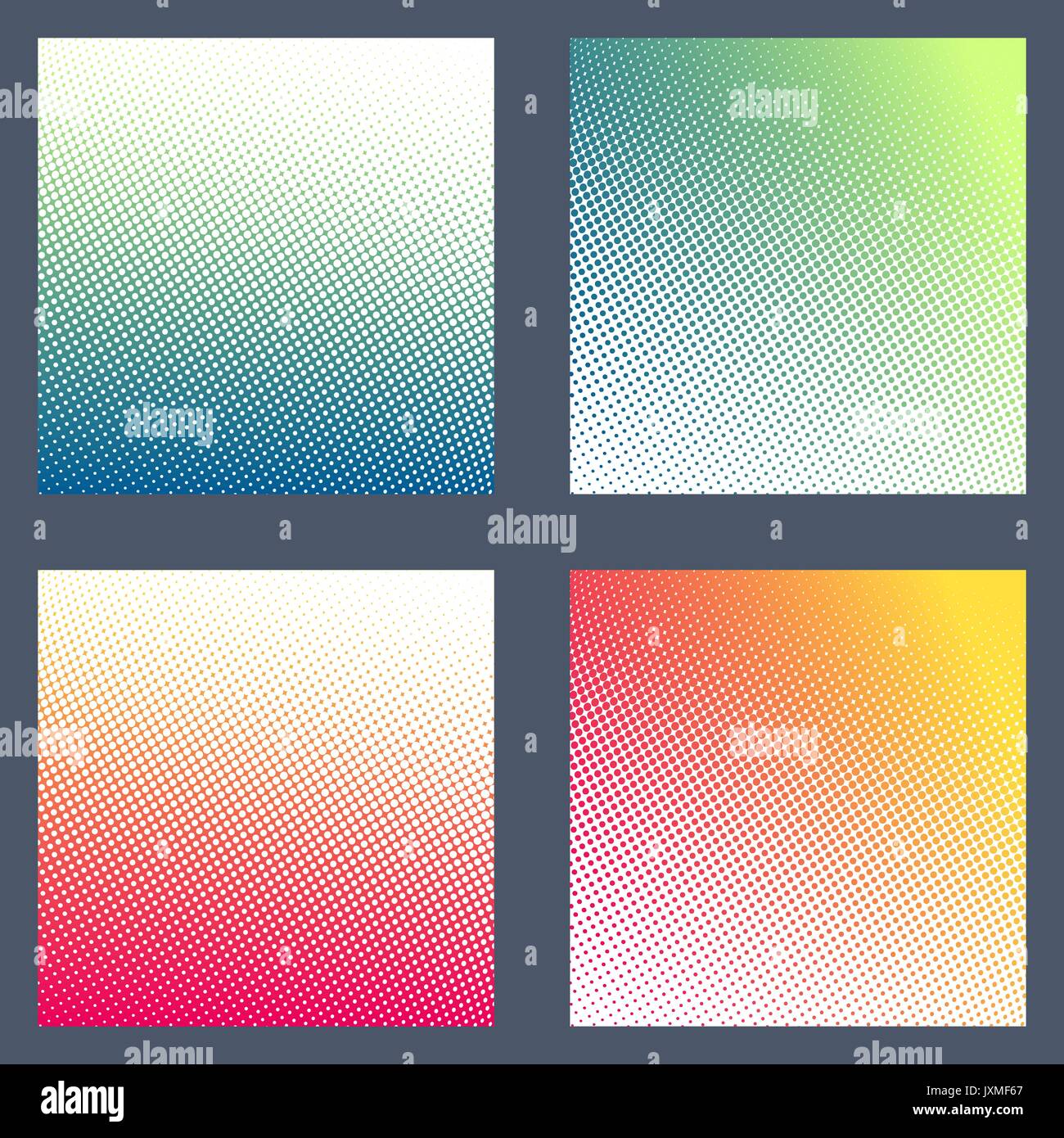 Set of colourful halftone background templates Stock Vector Image & Art ...