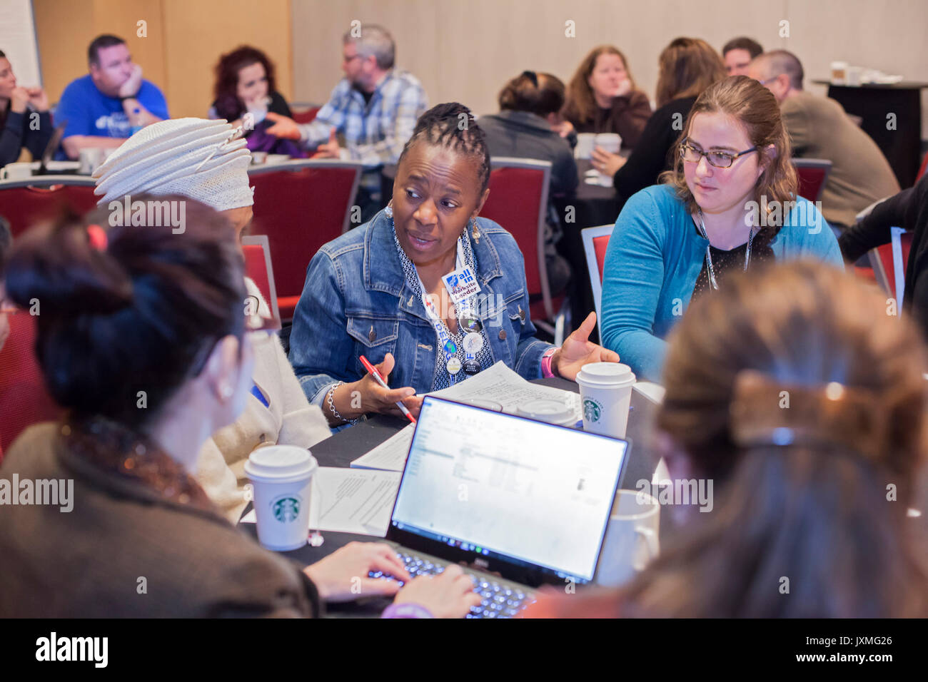 Detroit, Michigan - Members of the American Federation of Teachers ...