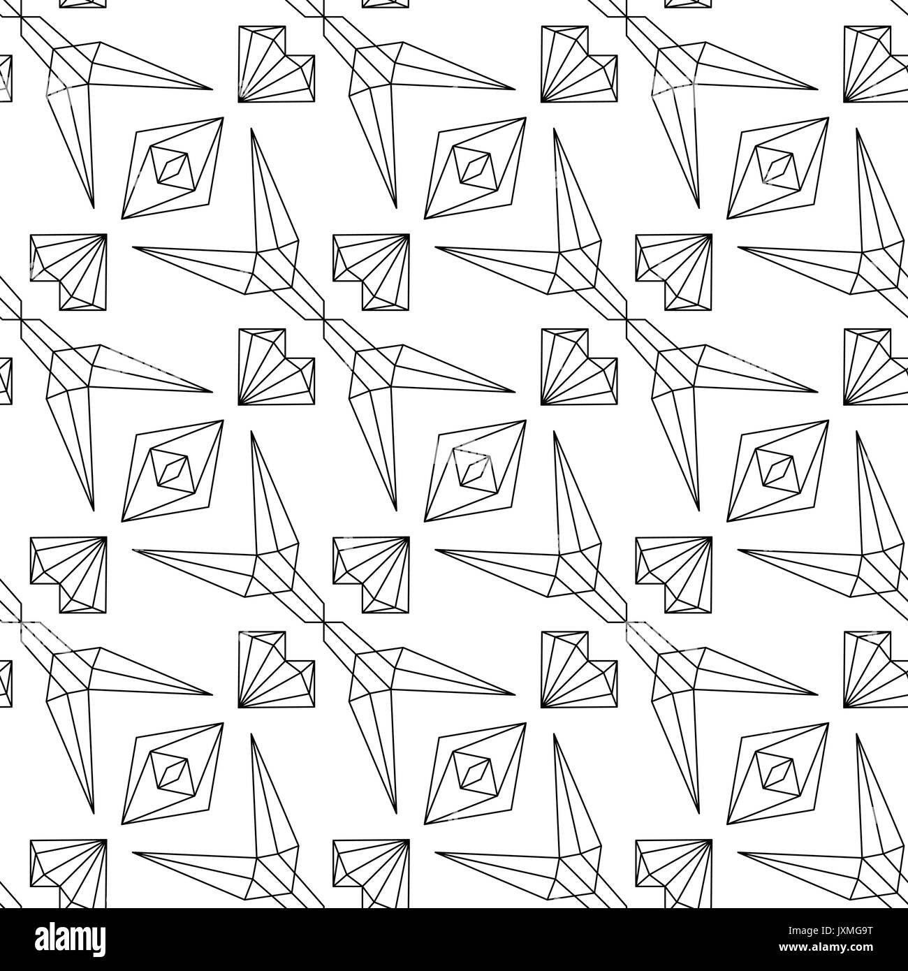 Abstract linear seamless pattern on white background Stock Vector Image ...