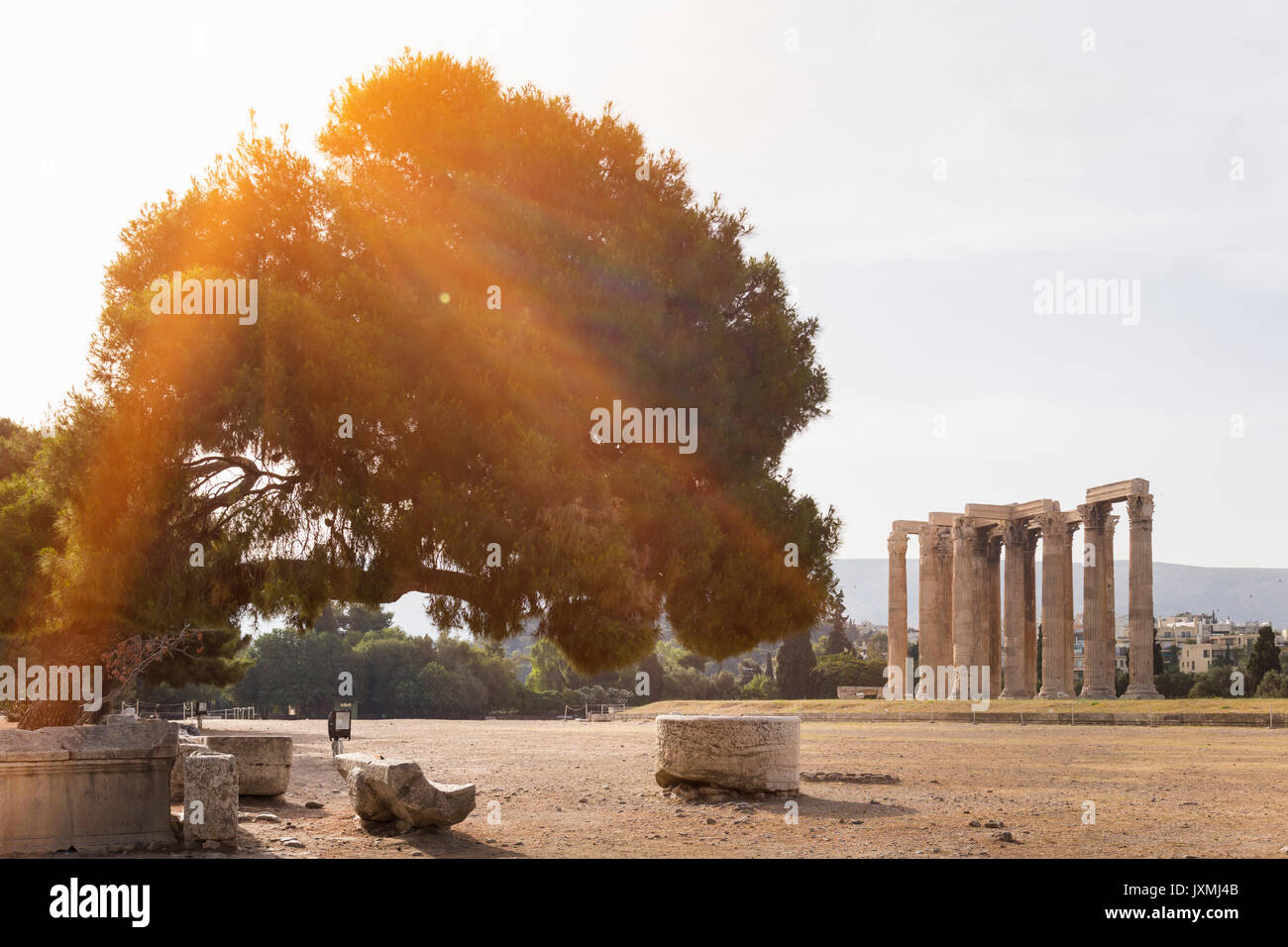 Ruins of olympieion, Athens, Attiki, Greece, Europe Stock Photo - Alamy