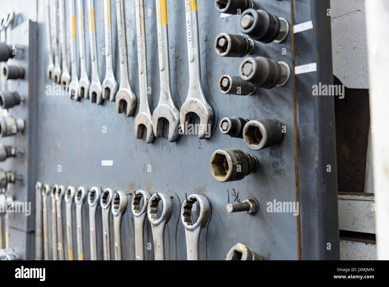 Spanner hanging on a wall hi-res stock photography and images - Alamy