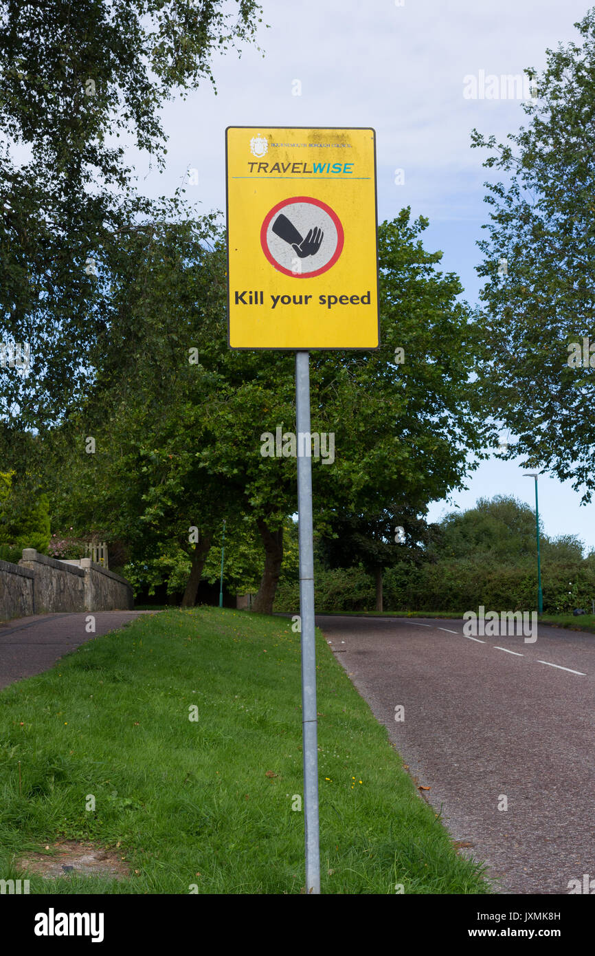 Kill Your Speed road sign Stock Photo - Alamy