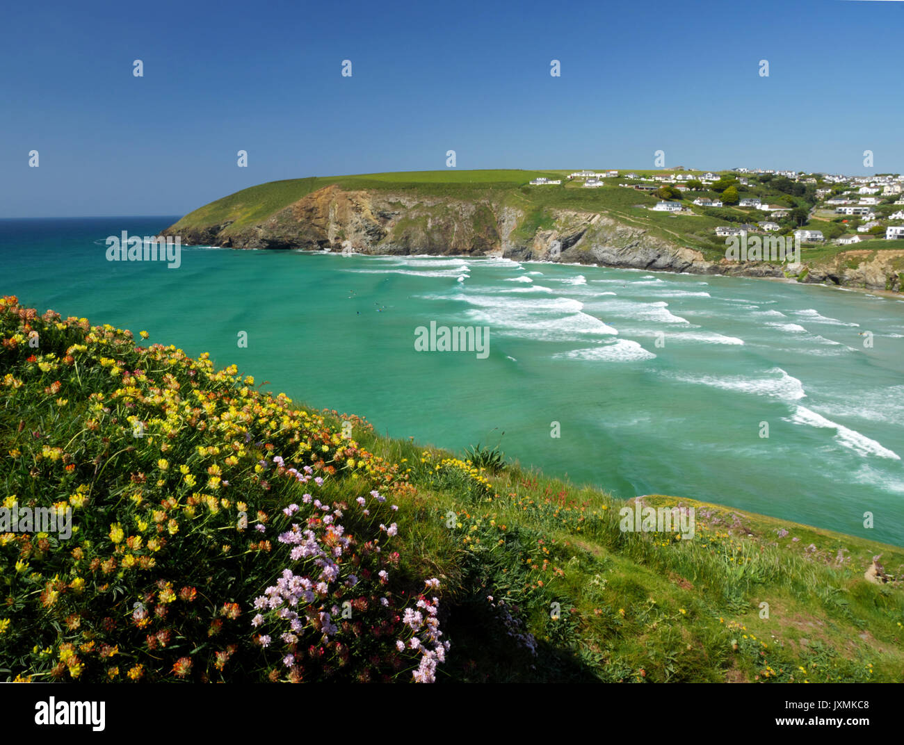 Mawgan porth cornwall hi-res stock photography and images - Alamy
