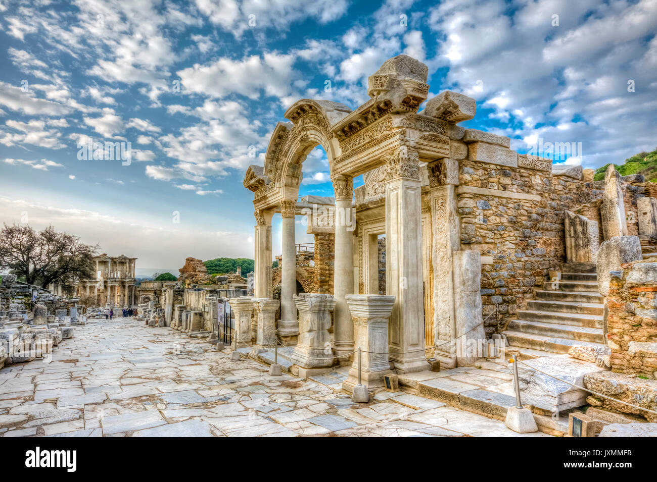 The Temple of Hadrian in Ephesus Ancient City Stock Photo - Alamy