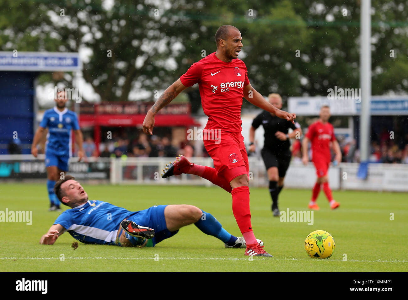 Jake Caprice of Leyton Orient evades Joe Ellul of Billericay Town ...