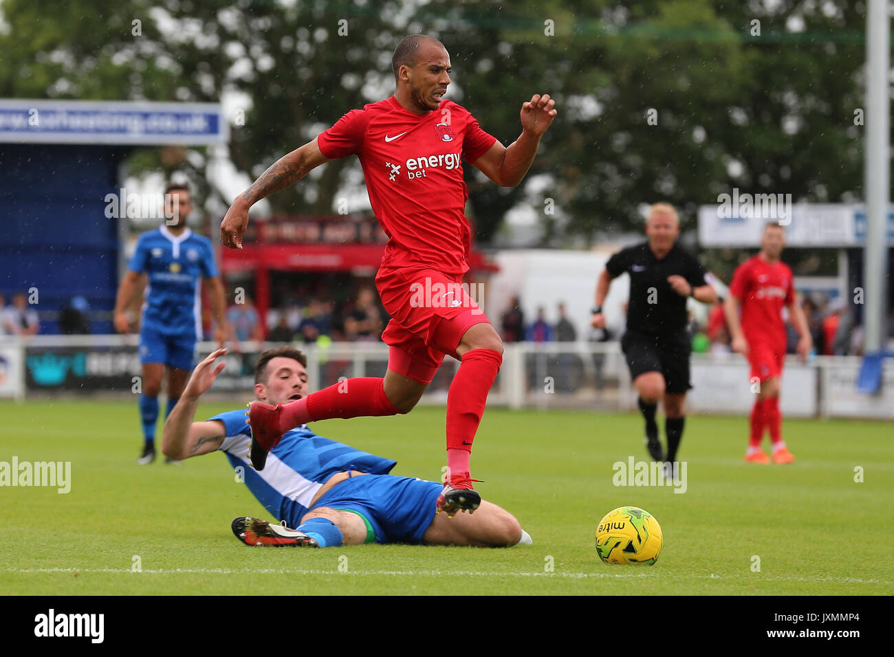 Jake Caprice of Leyton Orient evades Joe Ellul of Billericay Town ...