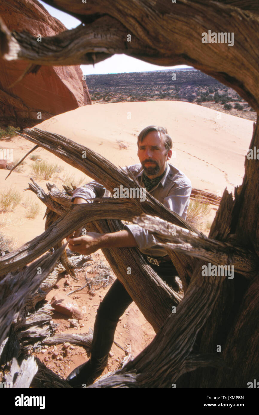 Edward Abbey, author of Desert Solitaire, shown here in the desert at ...