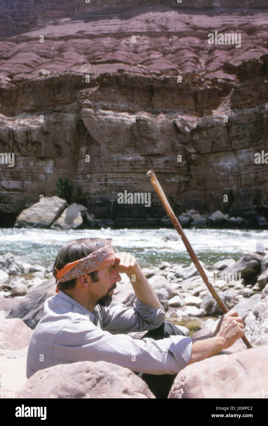 Edward Abbey, author of Desert Solitaire, shown here by the Colorado ...