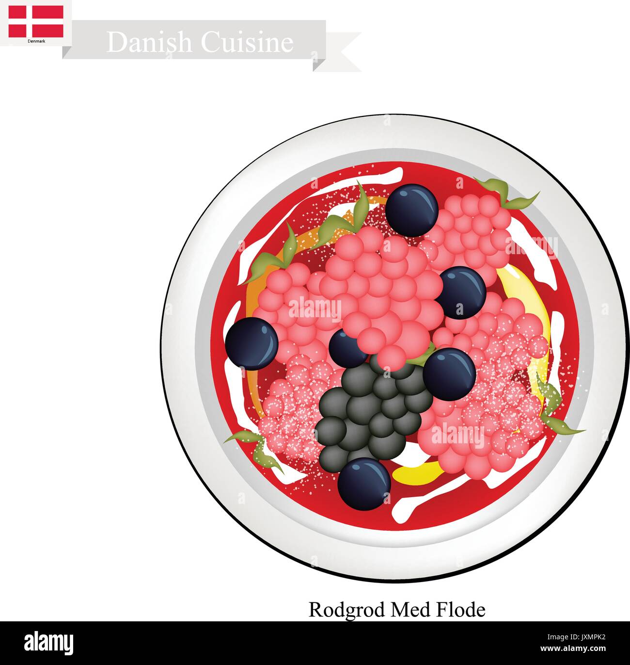 Rodgrod med flode Stock Vector Images - Alamy