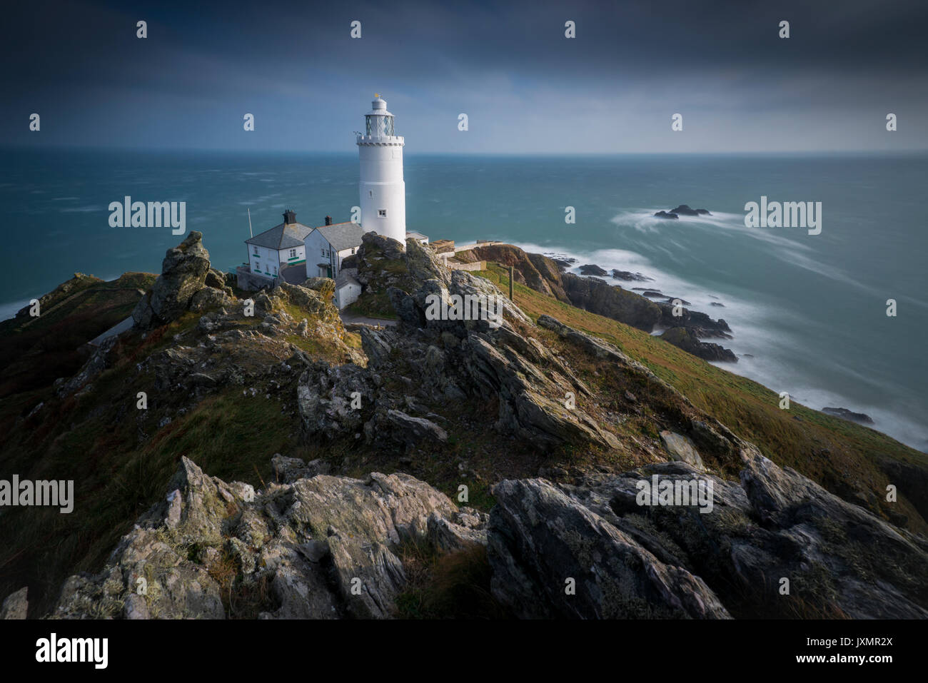 Start Point Lighthouse in Devon Stock Photo - Alamy