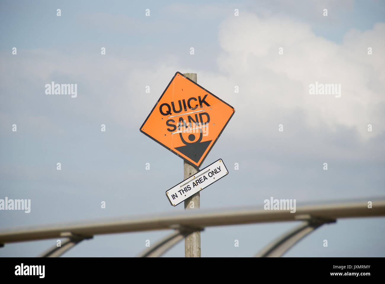 Quick Sand Warning sign Stock Photo - Alamy