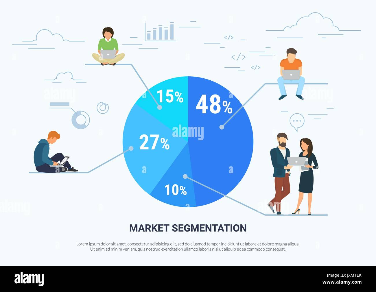 Market segmentation infographic concept illustration hi-res stock photography and images - Alamy