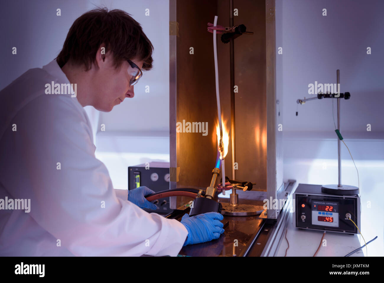 Flammability test hi-res stock photography and images - Alamy