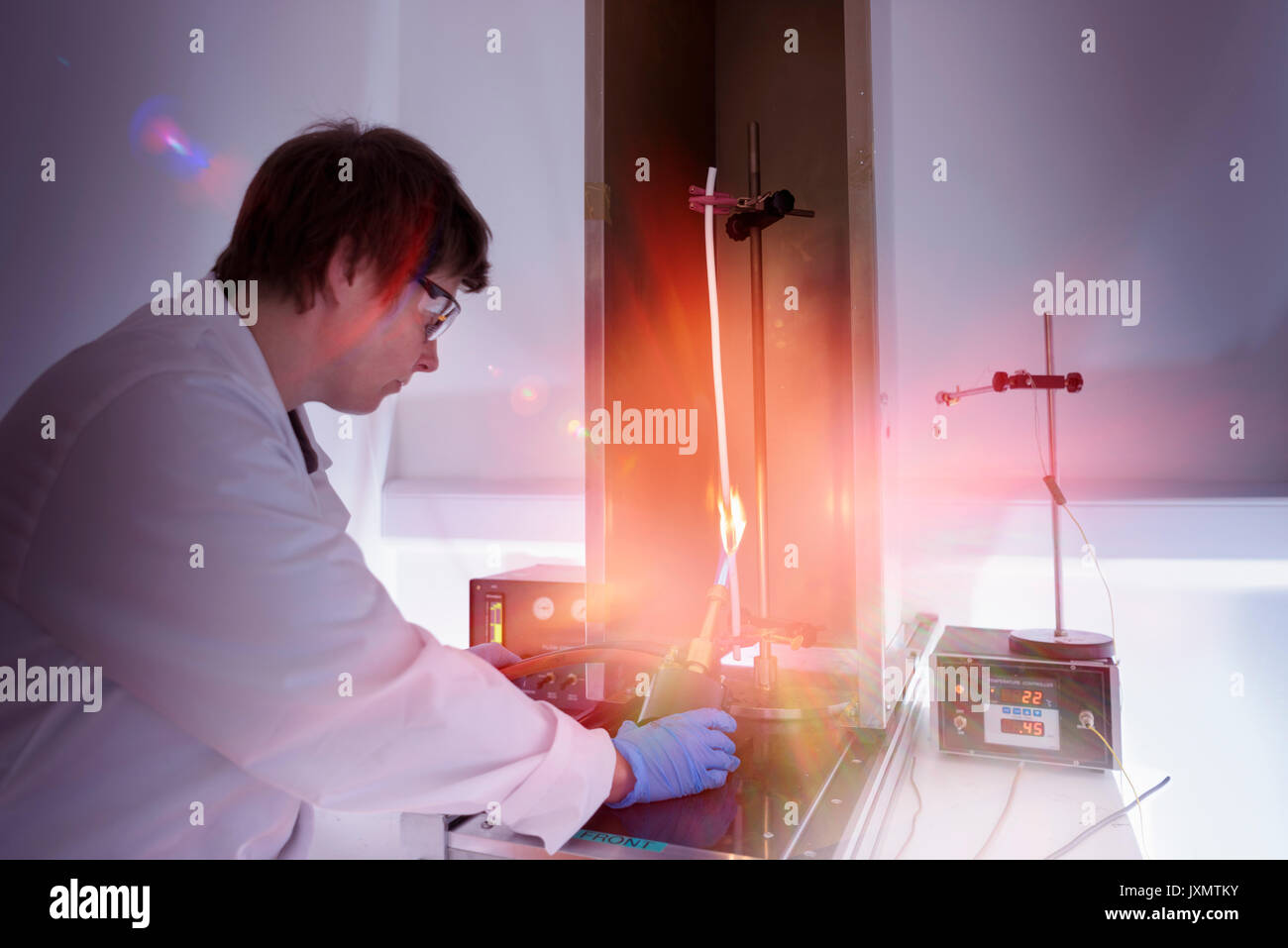 Flammability test hi-res stock photography and images - Alamy