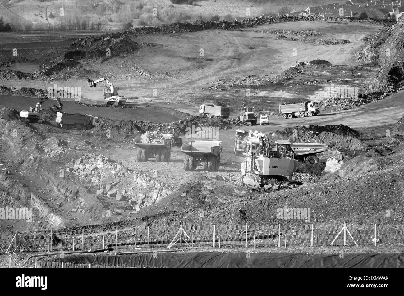 Ffos y Fran Opencast Coal Mine, Merthyr Tydfil Stock Photo - Alamy