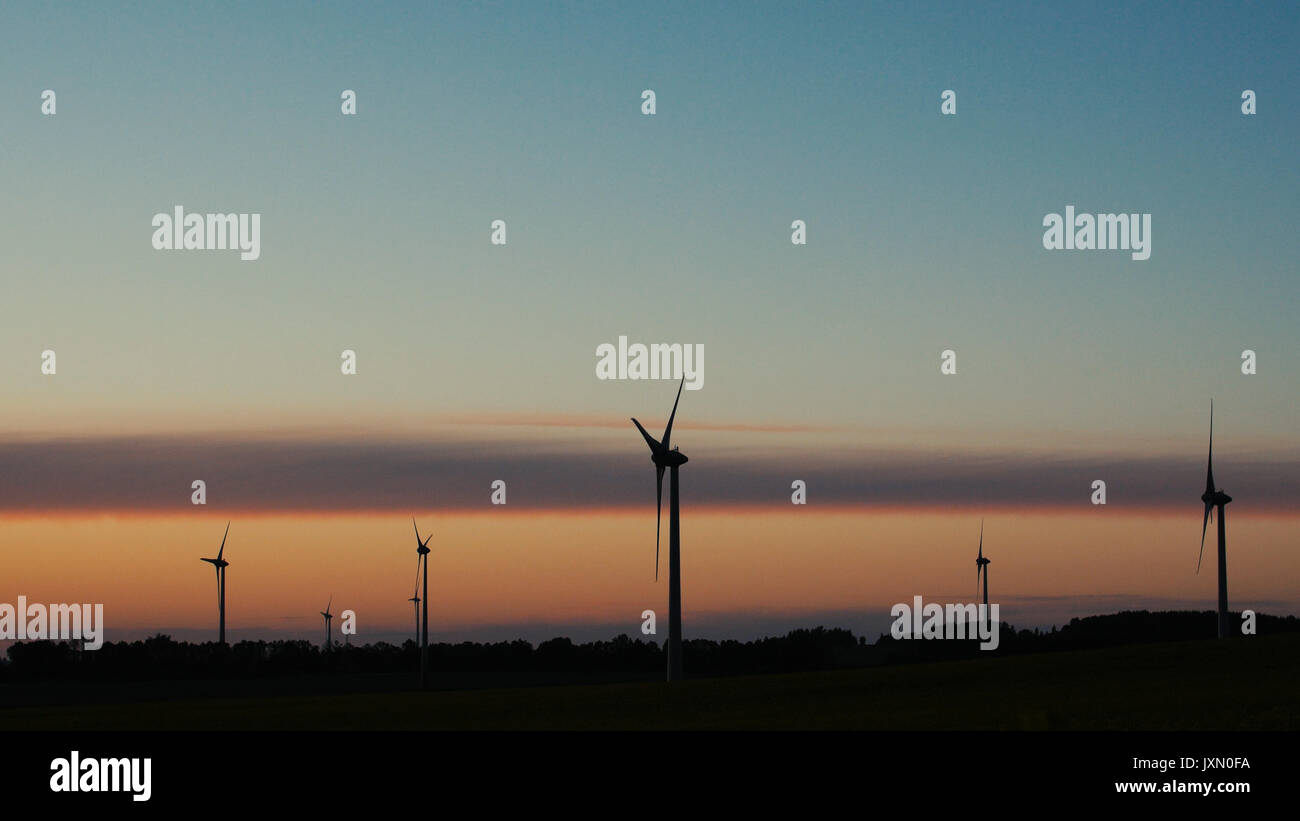 Wind turbine farm rays light hi-res stock photography and images - Alamy