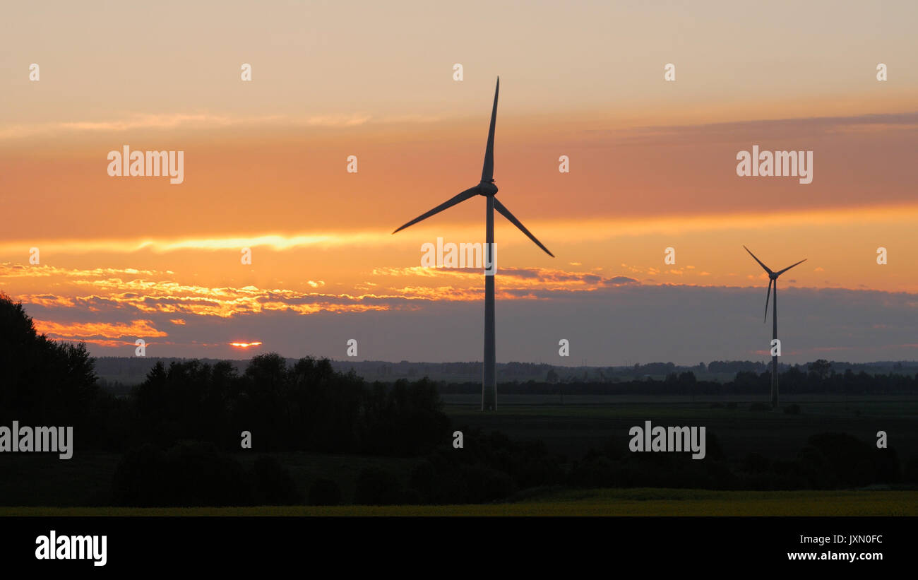 Wind turbine farm rays light hi-res stock photography and images - Alamy