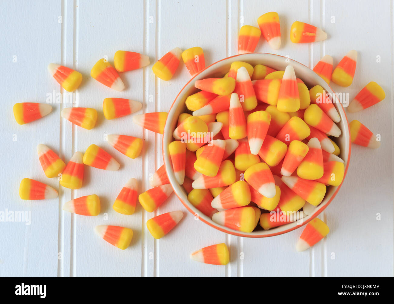 Candy corn in a ceramic bowl Stock Photo - Alamy
