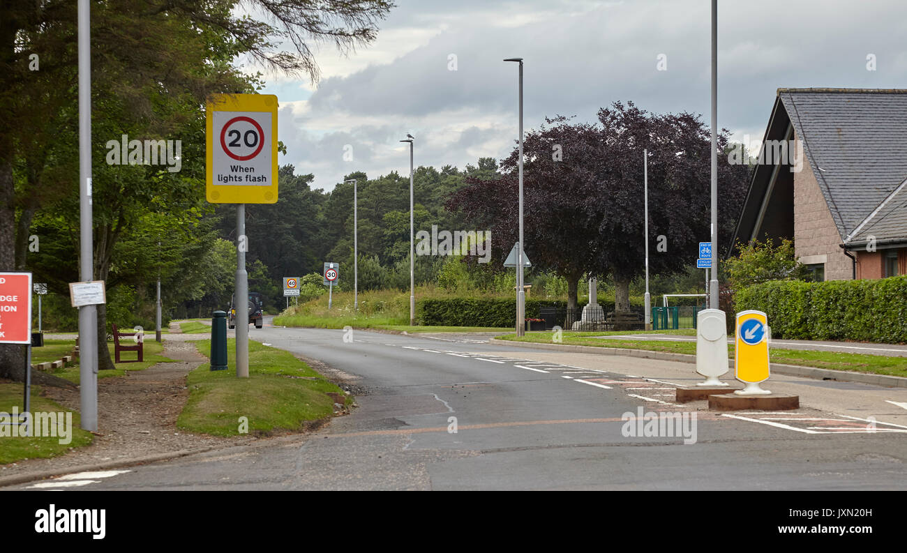 Junction with Lethnot Road and B966 in Edzell, Angus, Scotland Stock ...