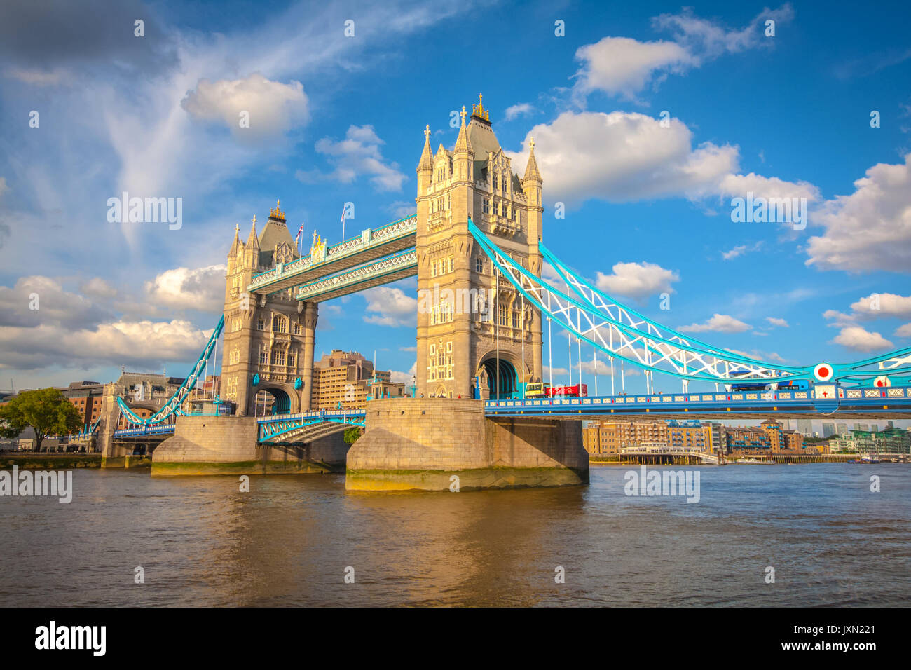 Tower Bridge in London on a beautiful, sunny day, UK Stock Photo - Alamy