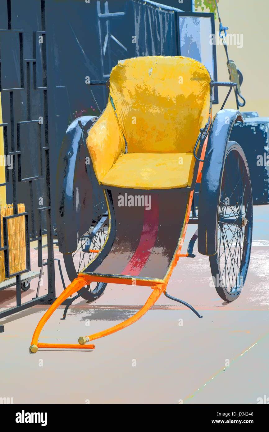 Chinese Rickshaw as transport Stock Photo - Alamy