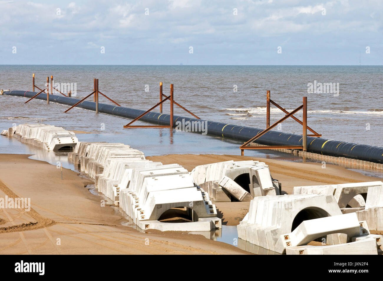 The UK's longest outfall pipe at two miles in lenth is put into ...