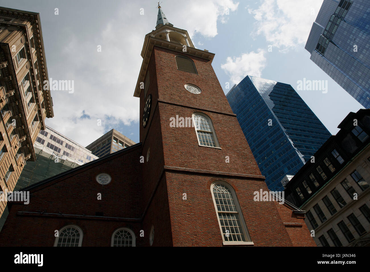 Old South Meeting House church steeple Boston Massachusetts Stock Photo ...