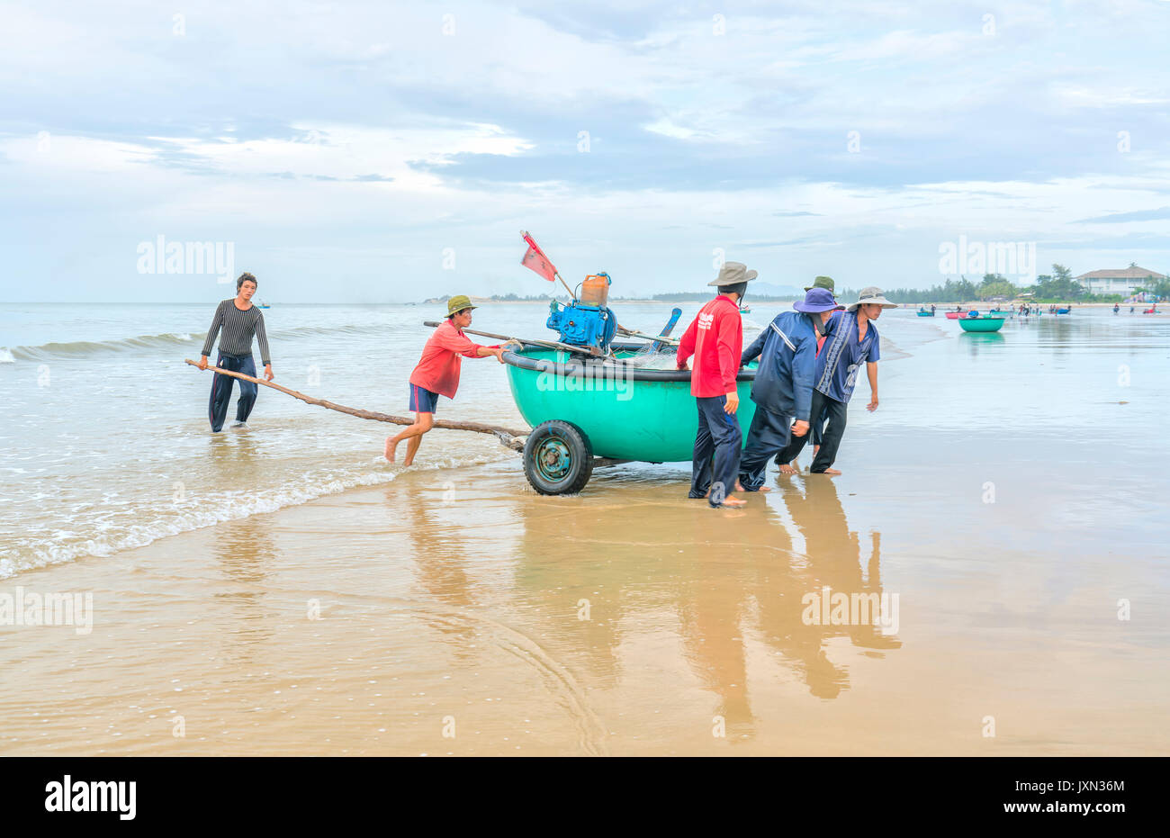 Fishermen are doing work ominous fishing nets as a way of living daily ...
