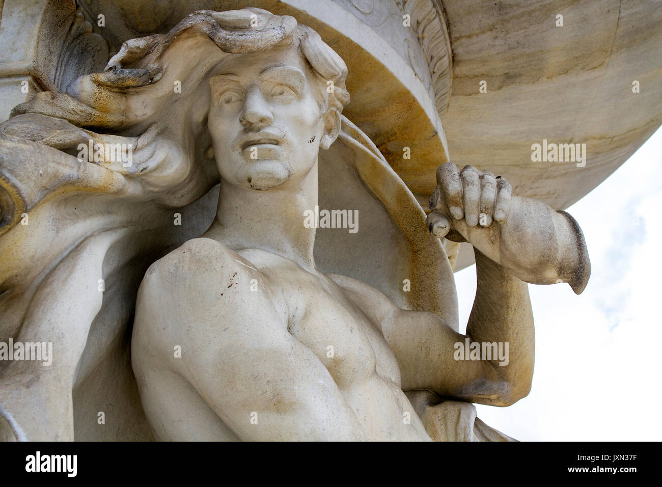 Detail of statues surrounding Rear Admiral Samuel Francis Dupont ...