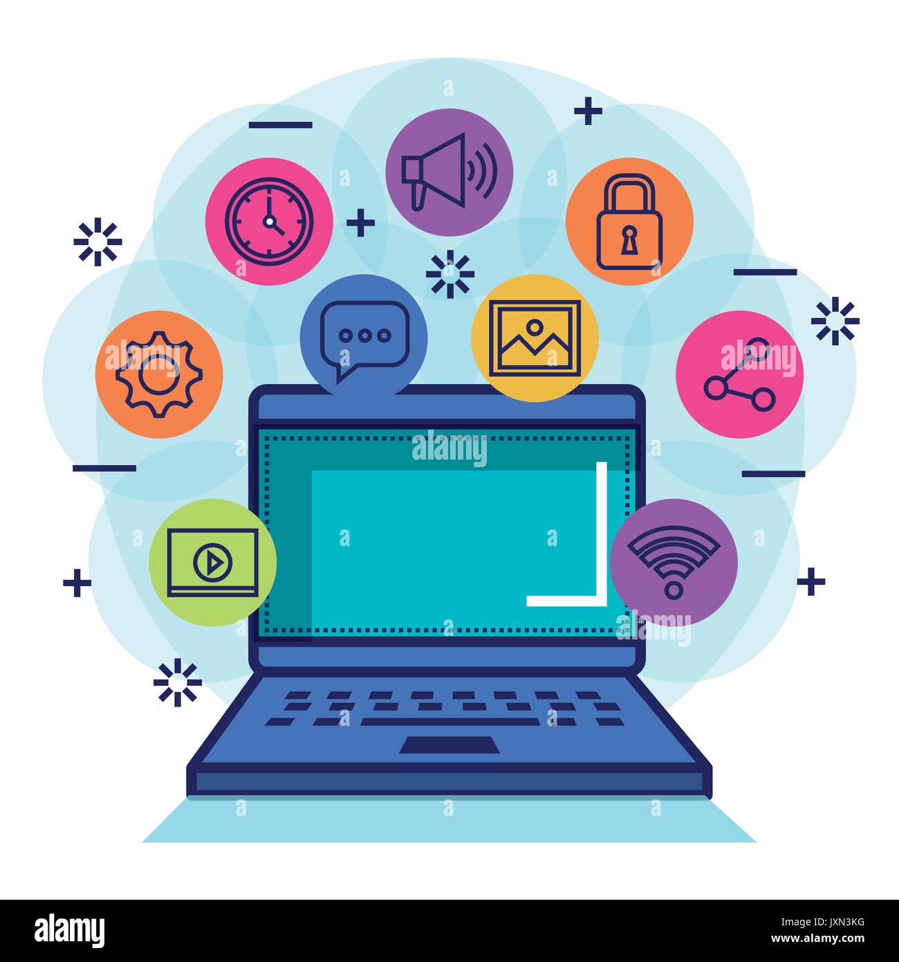 computer networks social media communication Stock Vector Image & Art ...