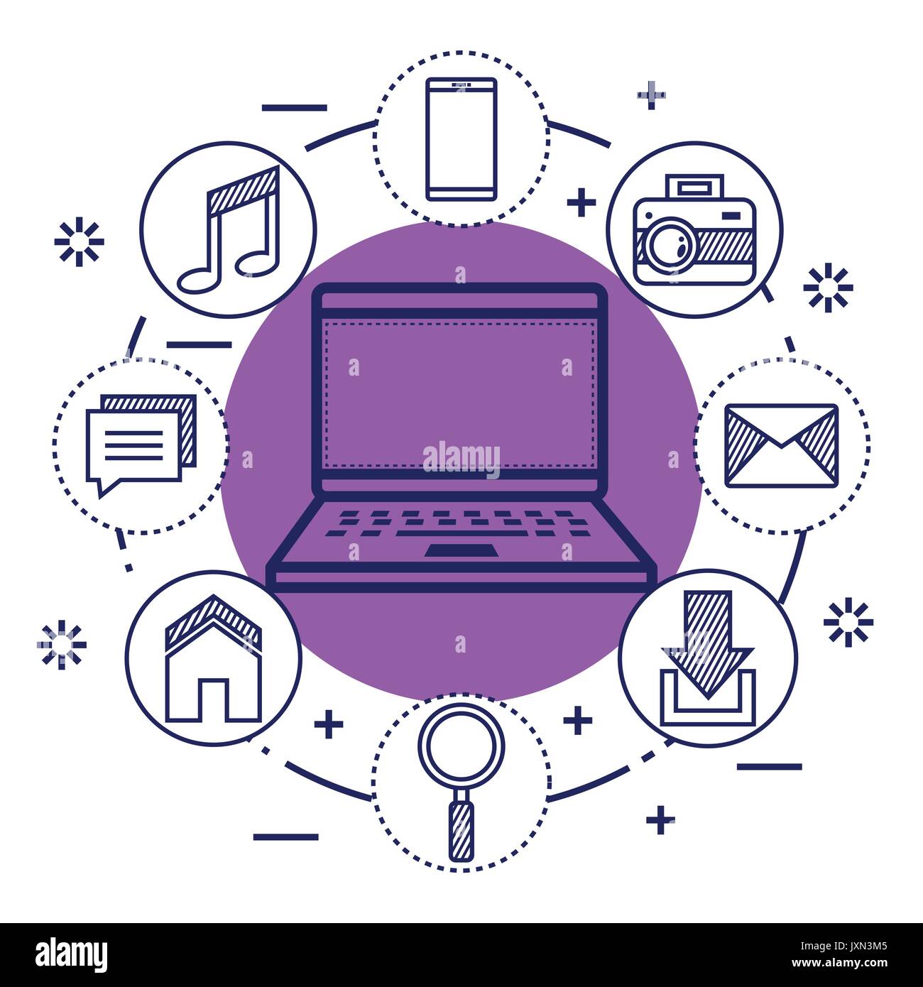 computer networks social media communication Stock Vector Image & Art ...