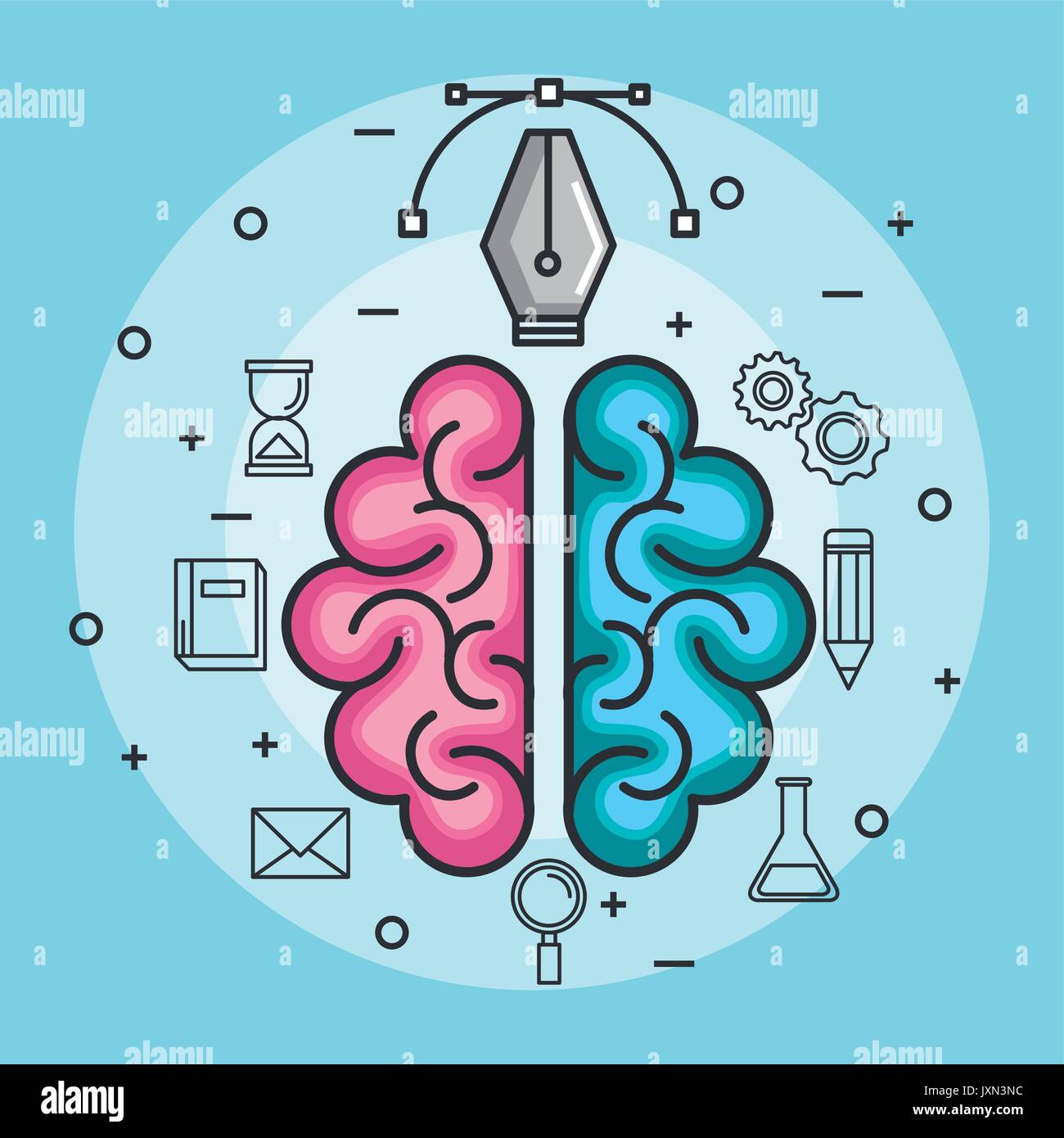 brain think idea power design concept Stock Vector Image & Art - Alamy