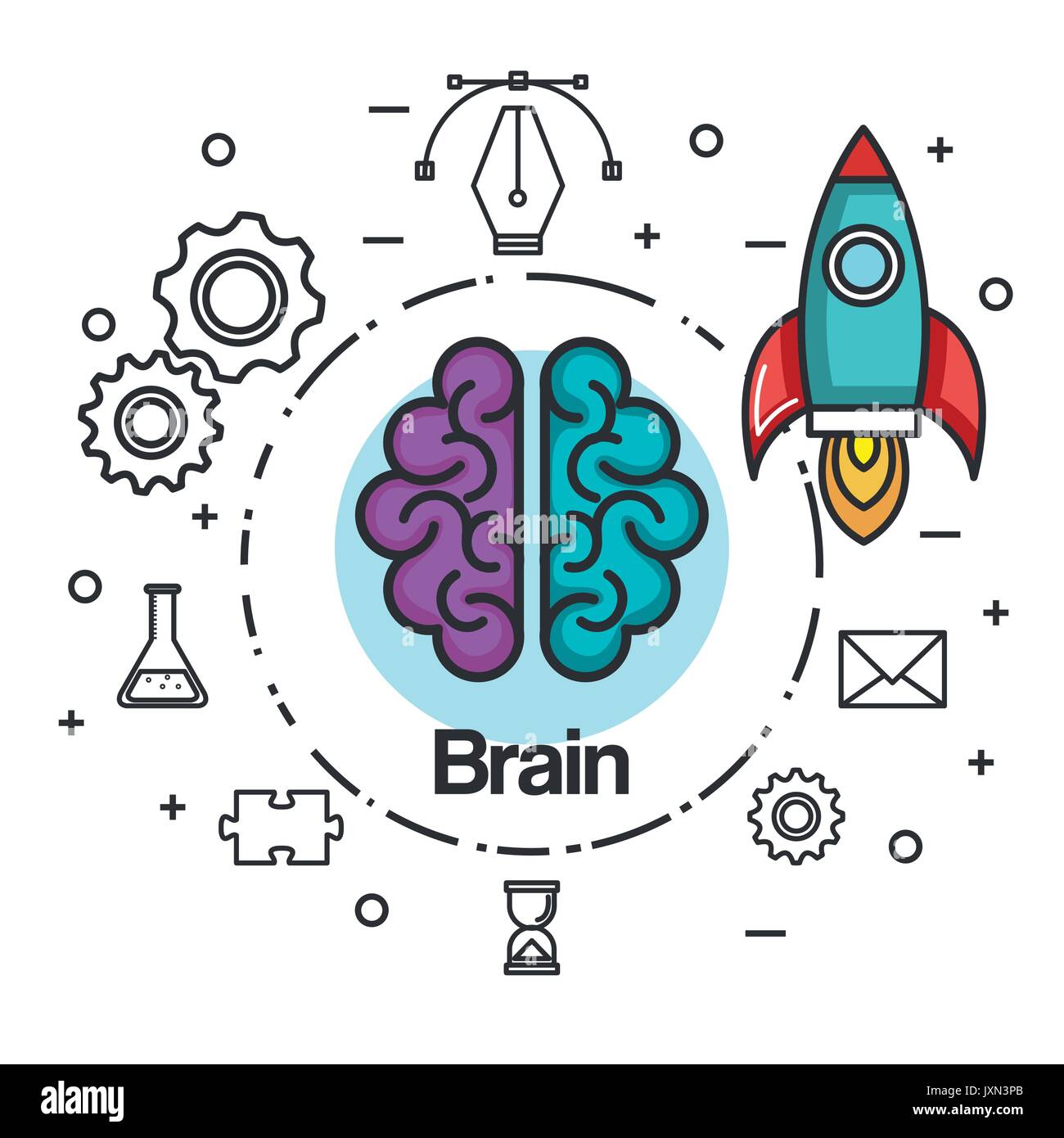 Power rocket innovation icon Cut Out Stock Images & Pictures - Alamy