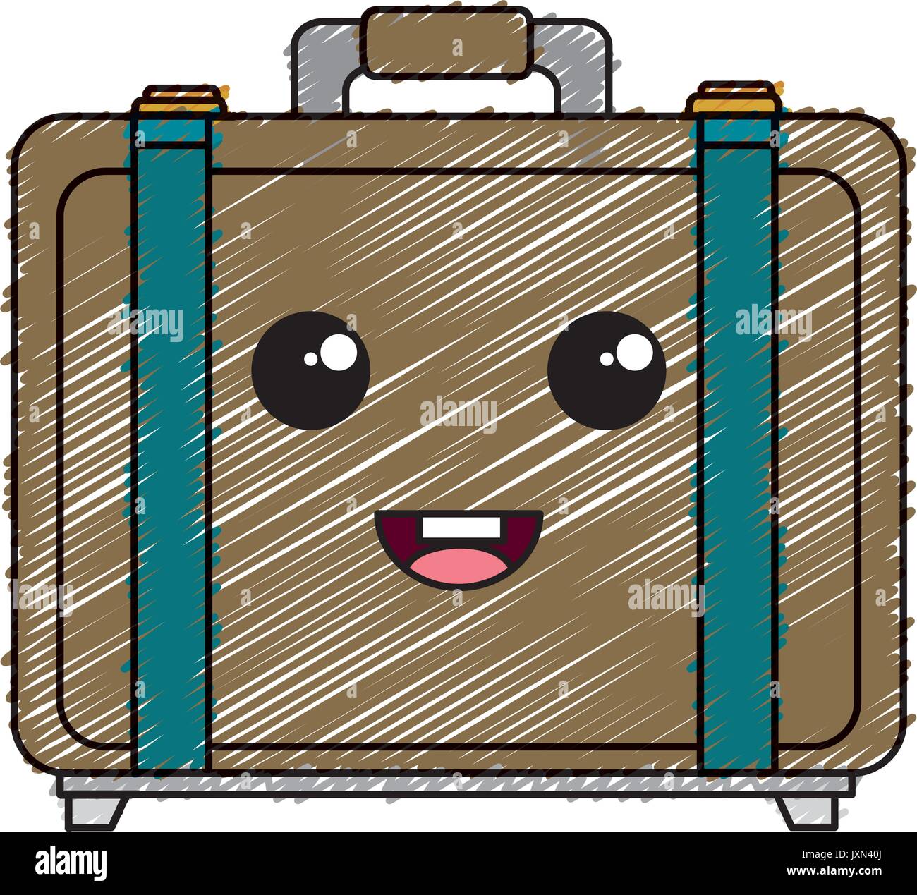 suitcase travel kawaii character Stock Vector Image & Art - Alamy