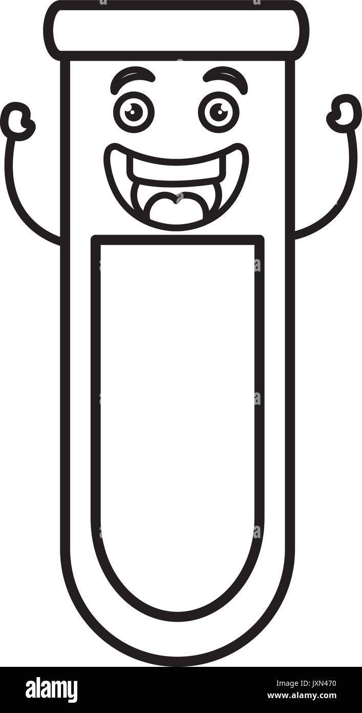 tube test kawaii character Stock Vector Image & Art - Alamy