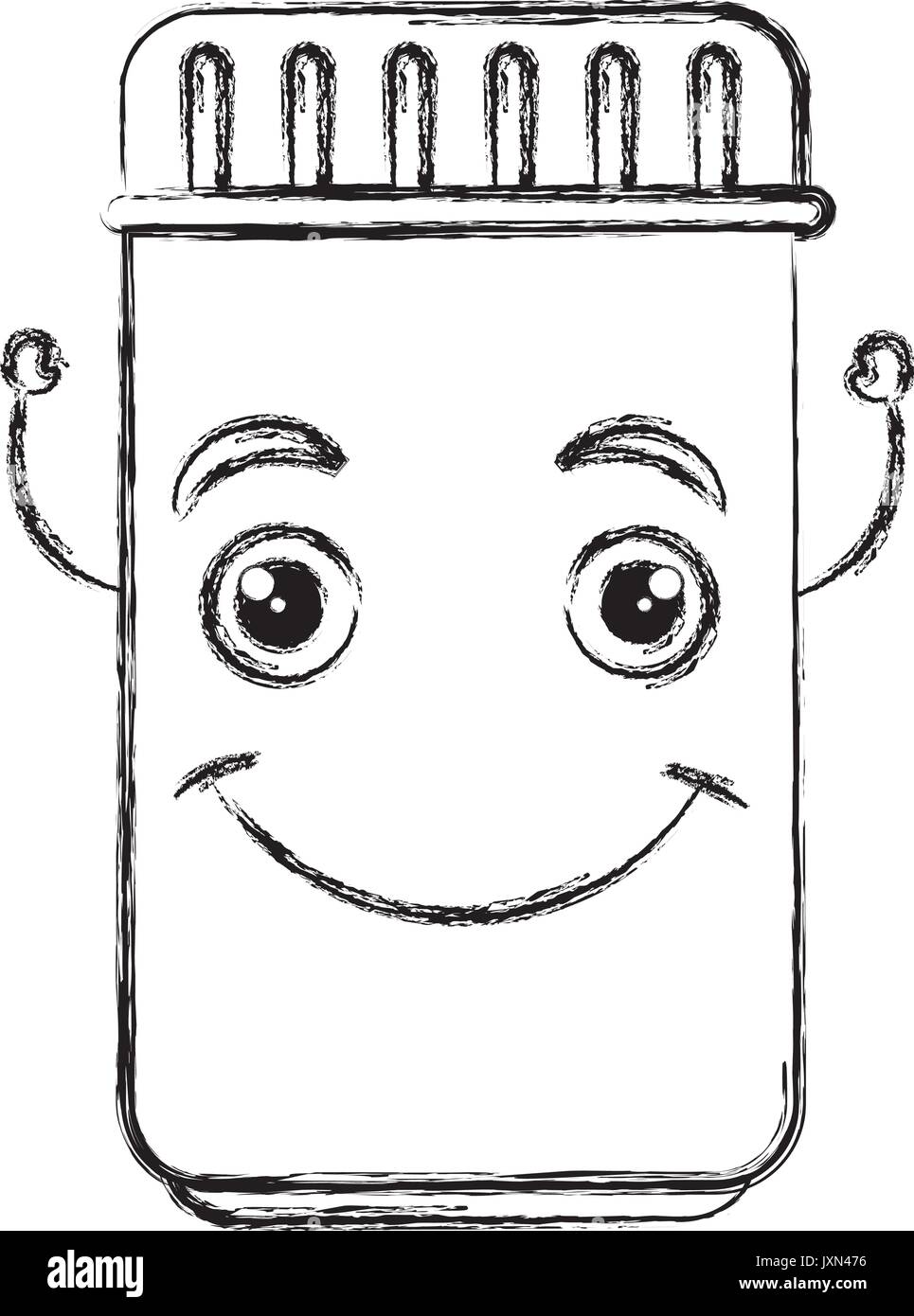 Bottle drugs character icon hi-res stock photography and images - Alamy