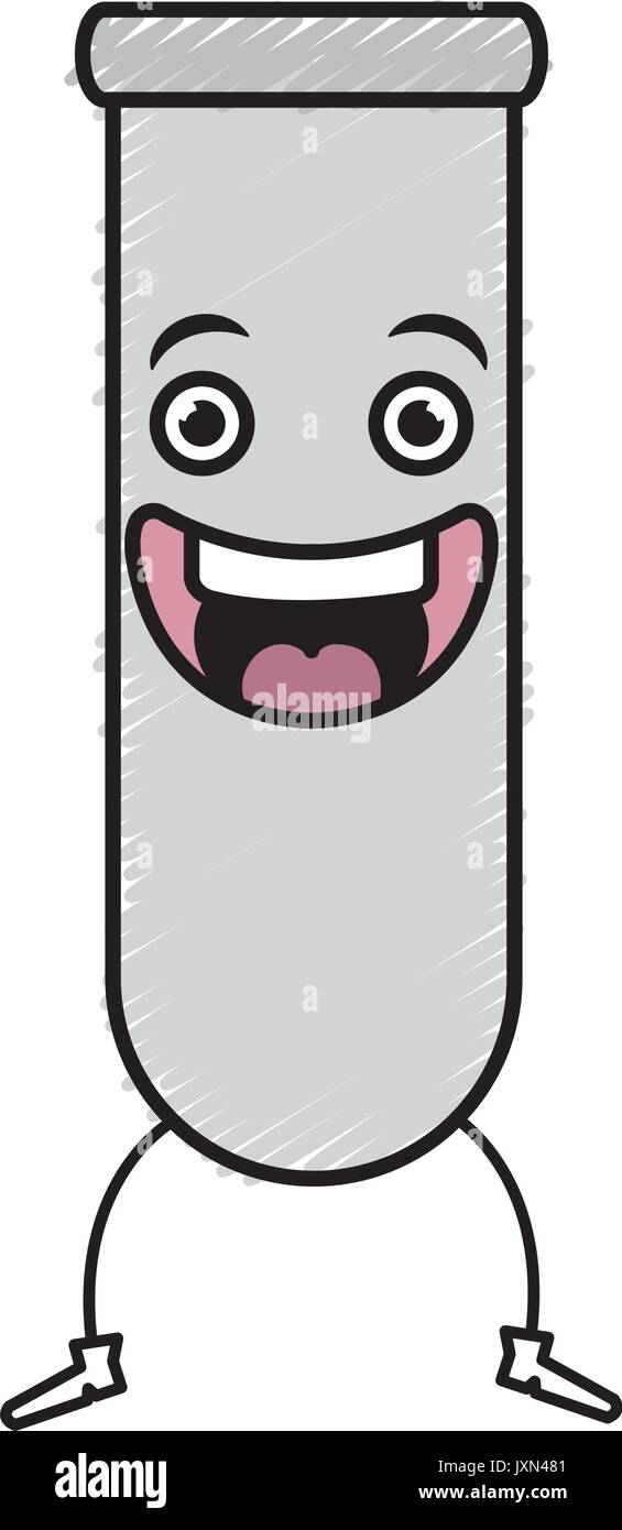 tube test kawaii character Stock Vector Image & Art - Alamy