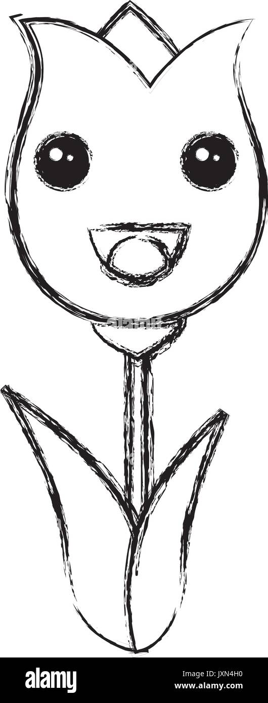 cute roses kawaii character Stock Vector Image & Art - Alamy