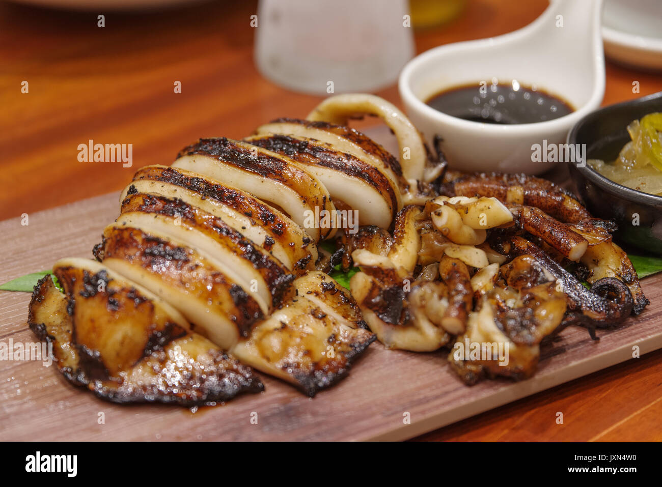 Filipino Traditional Food Inihaw na Pusit (Grilled Squid Stock Photo ...