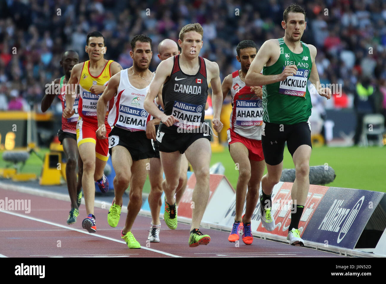 Liam STANLEY of Canada in the Men's 1500 m T37 Final at the World Para ...