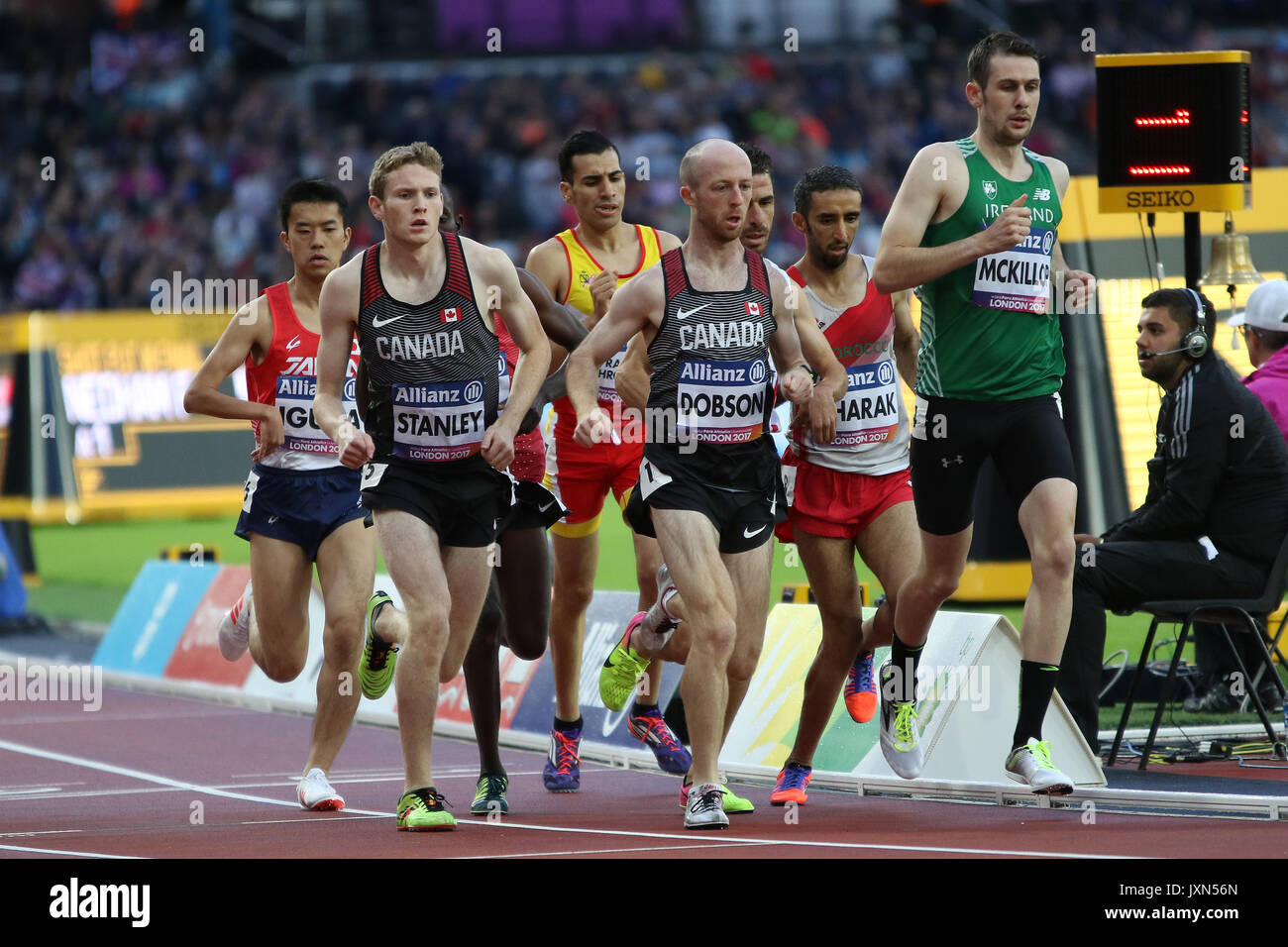 Liam STANLEY & Shayne DOBSON of Canada in the Men's 1500 m T37 Final at ...
