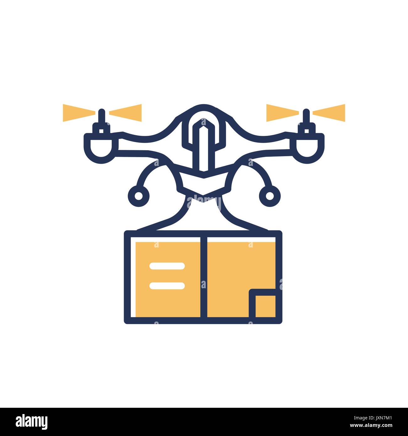 Delivery Drone - modern vector line design single icon Stock Vector ...