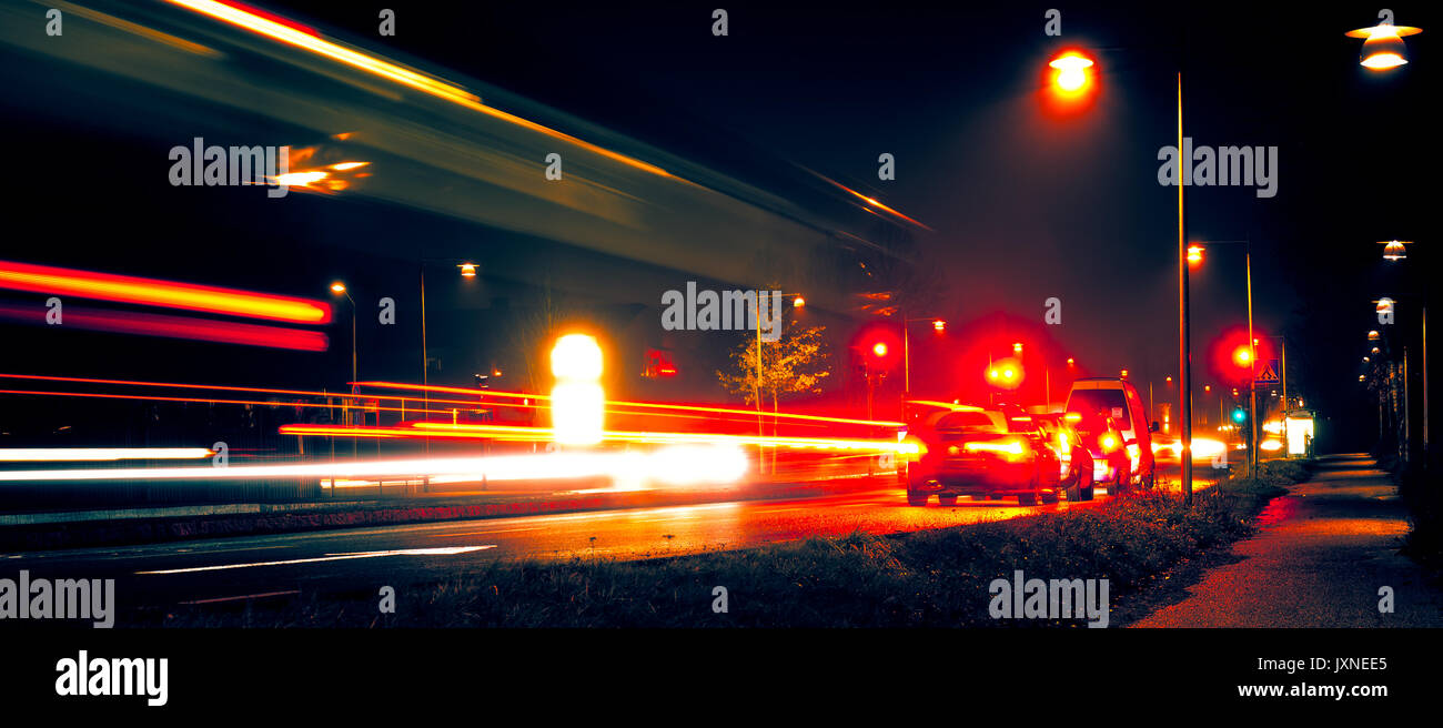 Long exposure shot with cars hi-res stock photography and images - Alamy