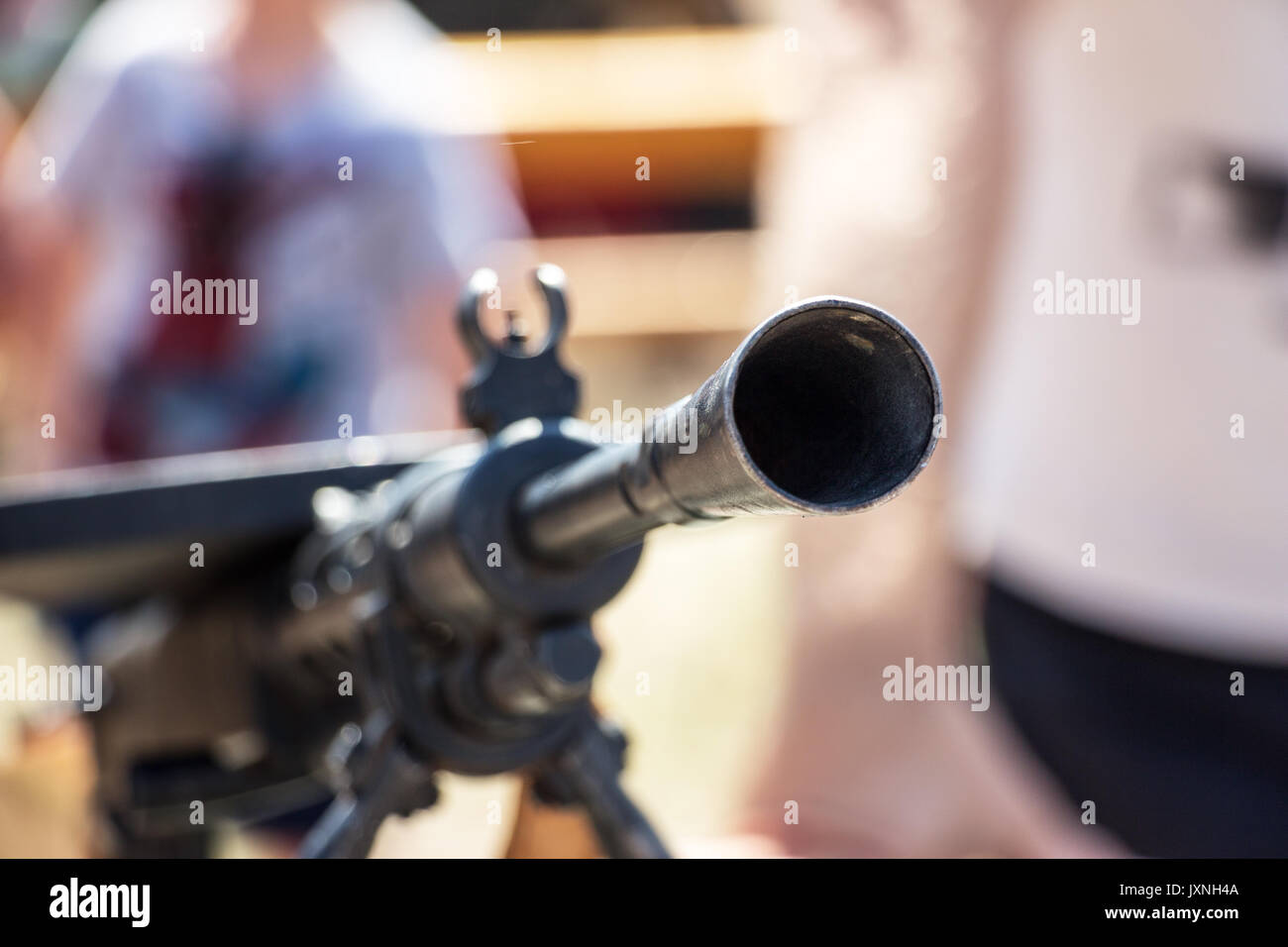 Barrel of a machine gun Stock Photo - Alamy