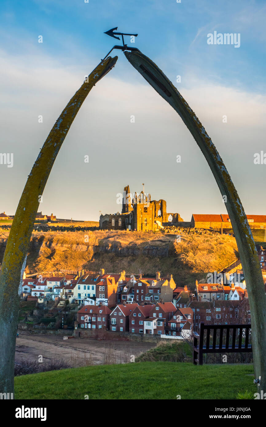 Whale Bone Arch, Whitby, North Yorkshire Stock Photo - Alamy