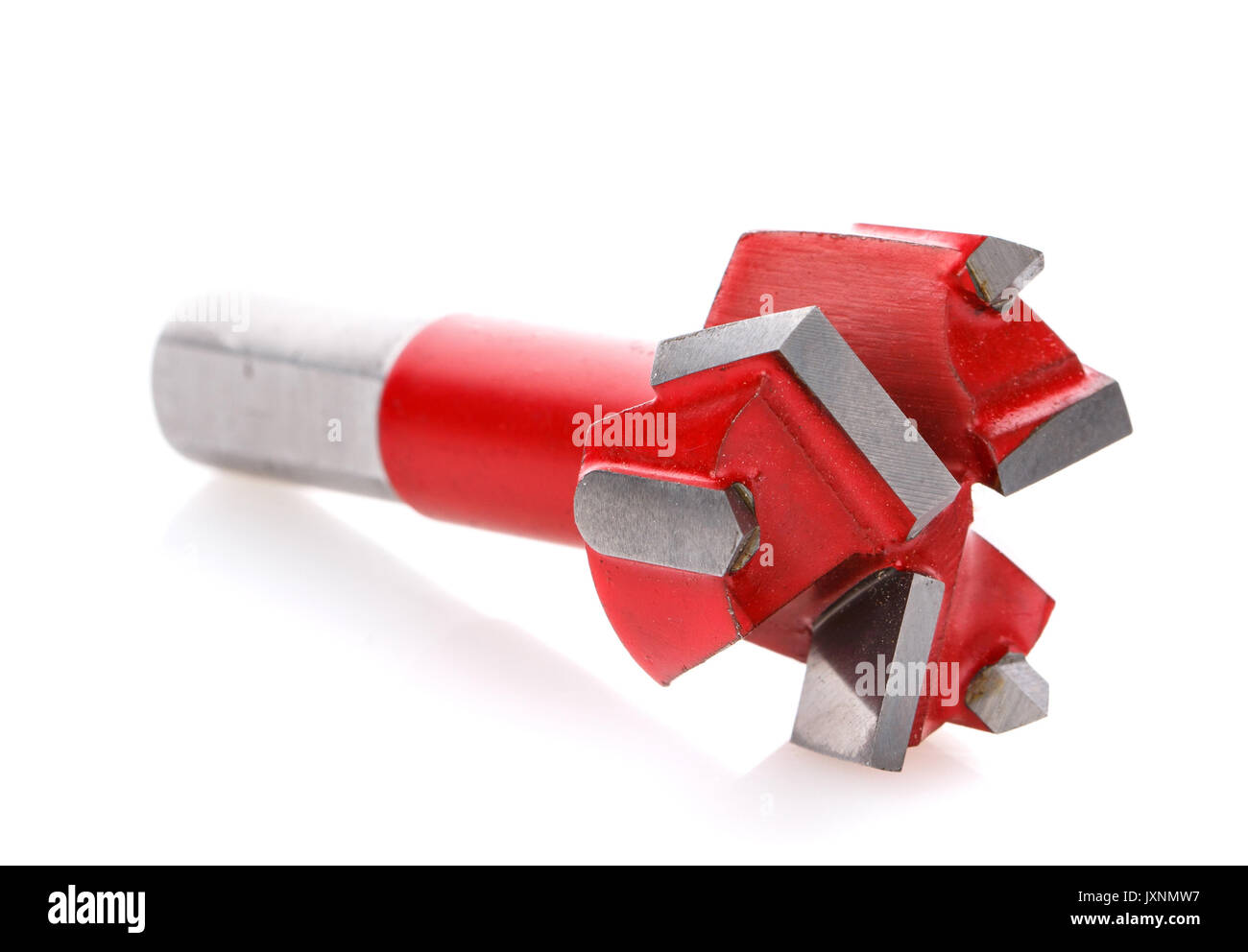 Forstner bit isolated on a white background. Hinge boring bit Stock ...