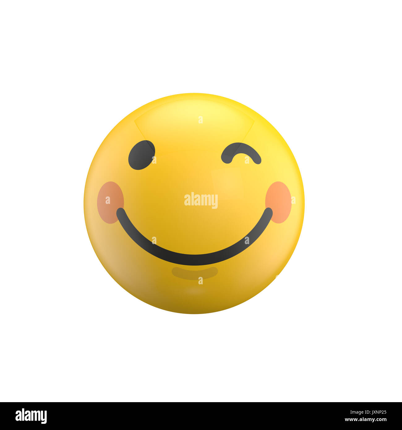 Emoji emoticon character face 3D Rendering Stock Photo - Alamy