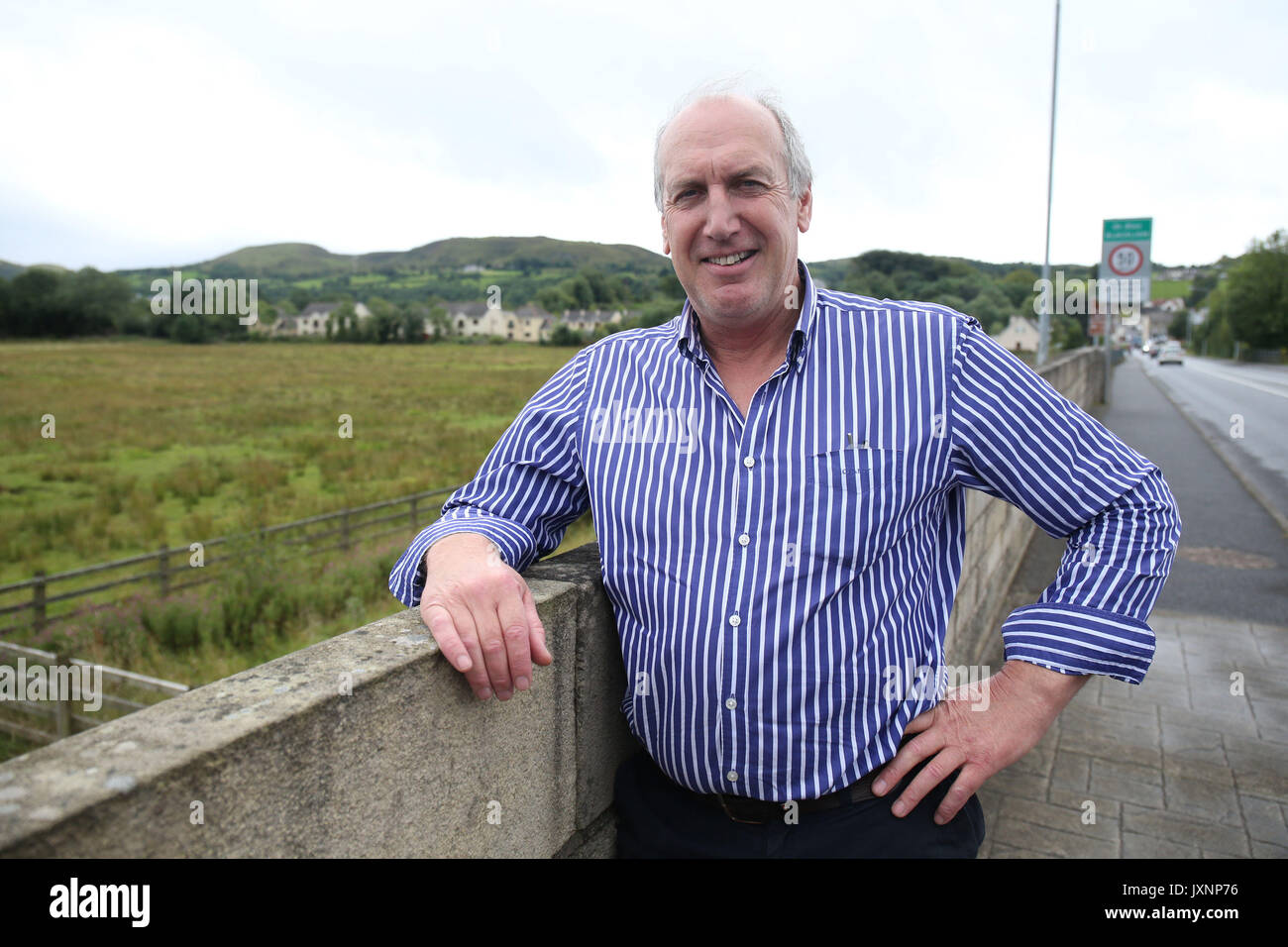 Farmer John Sheridan stands on the border between Belcoo in Northern ...