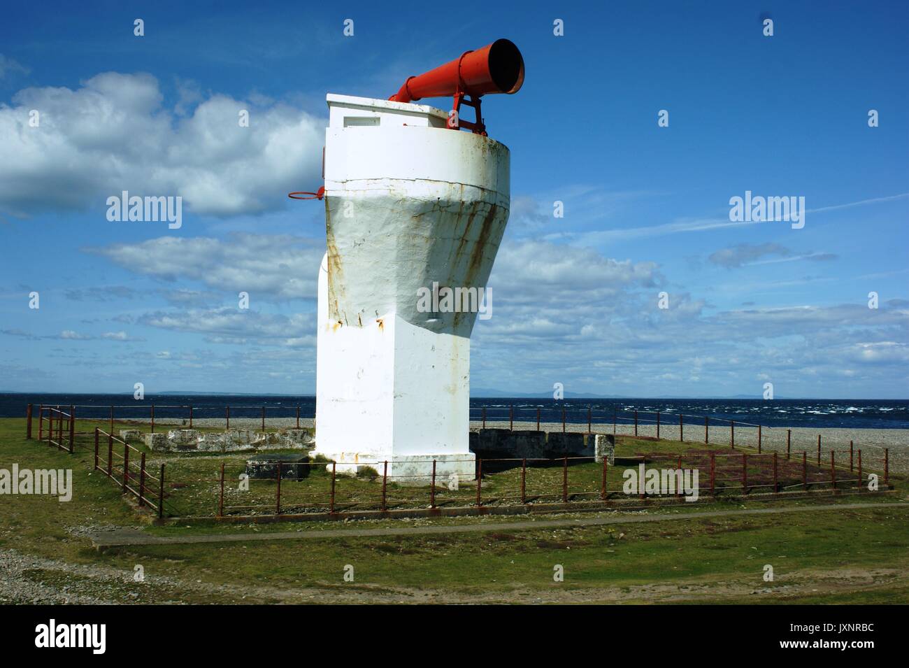 Fog Horn, Point of Ayre, Isle of Man Stock Photo - Alamy